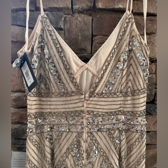 Nordstrom | Dresses | New Nude Marina Beaded Vneck Gown | Poshmark